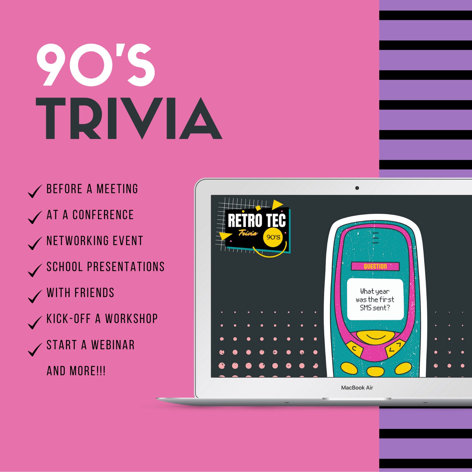 Icebreaker Office Game "retro 90s Trivia" | Team-building | Powerpoint ...