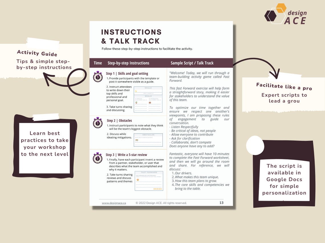 Team Building Activity for Work, Goal Planning, Templates, in PDF ...