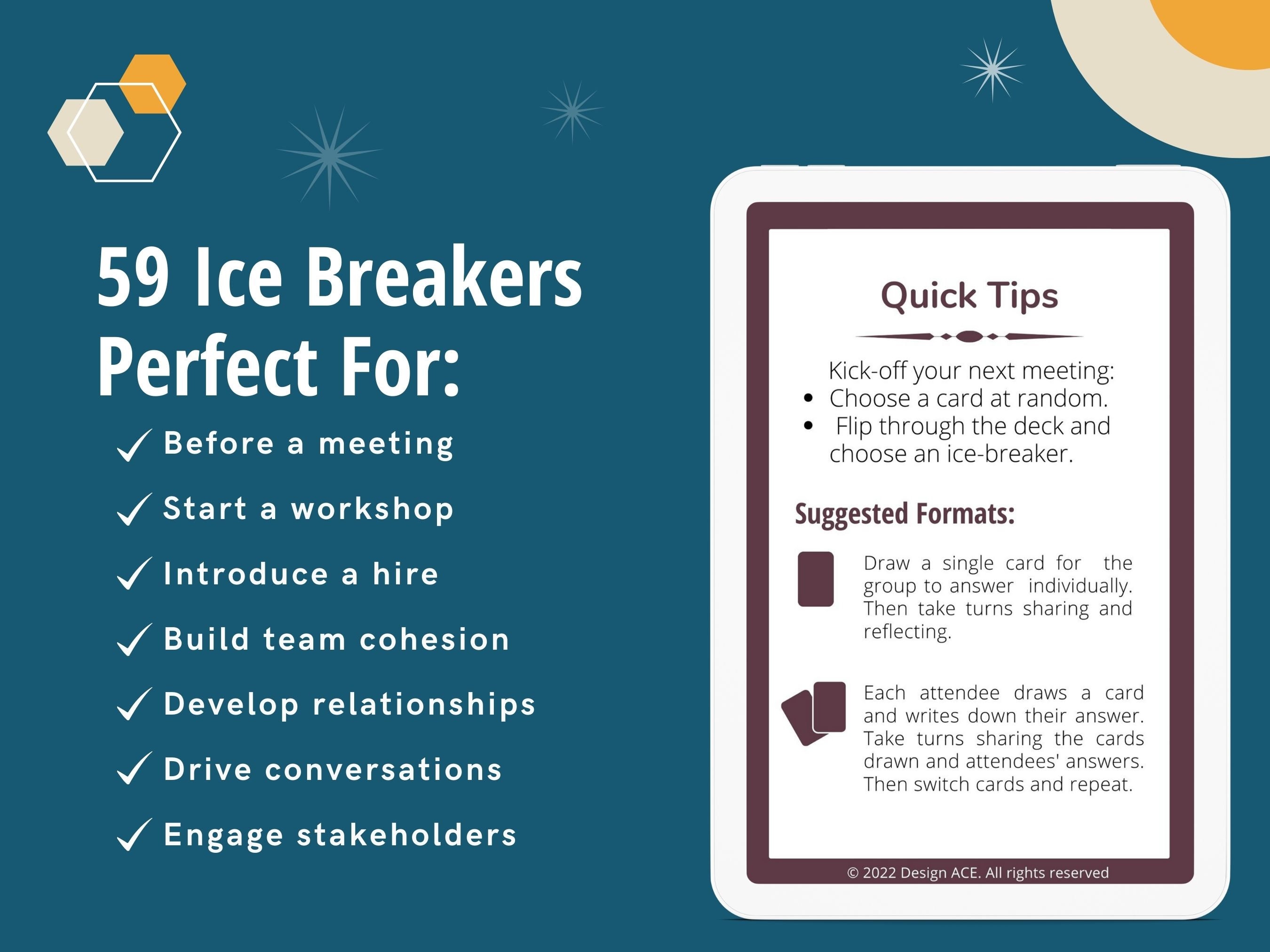 Icebreaker Conversation Cards, 59 Icebreaker Questions, Games for Work ...
