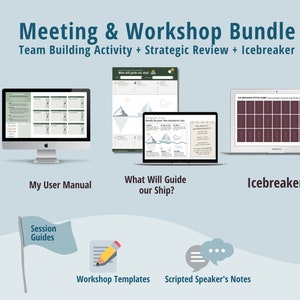 Meeting Template Bundle Deal, Team Building Activity Strategic Planner ...