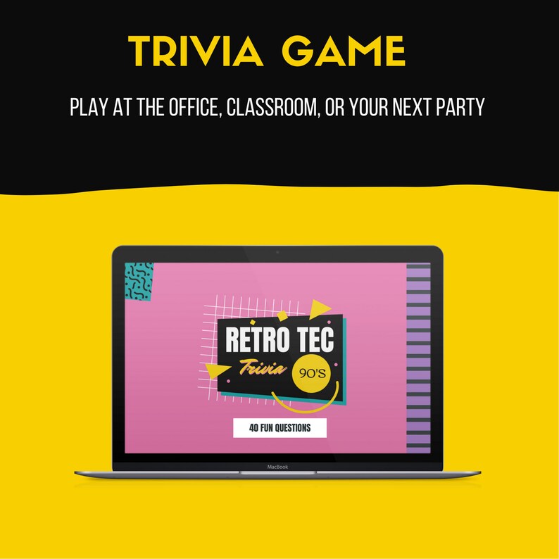 90s Retro Tech Trivia Game, Customizable Powerpoint, Google Slides ...