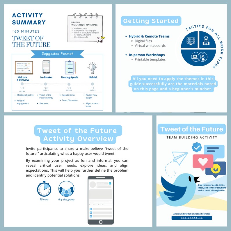 Team Building Activity for Work, Tweet of the Future, Premium Templates ...