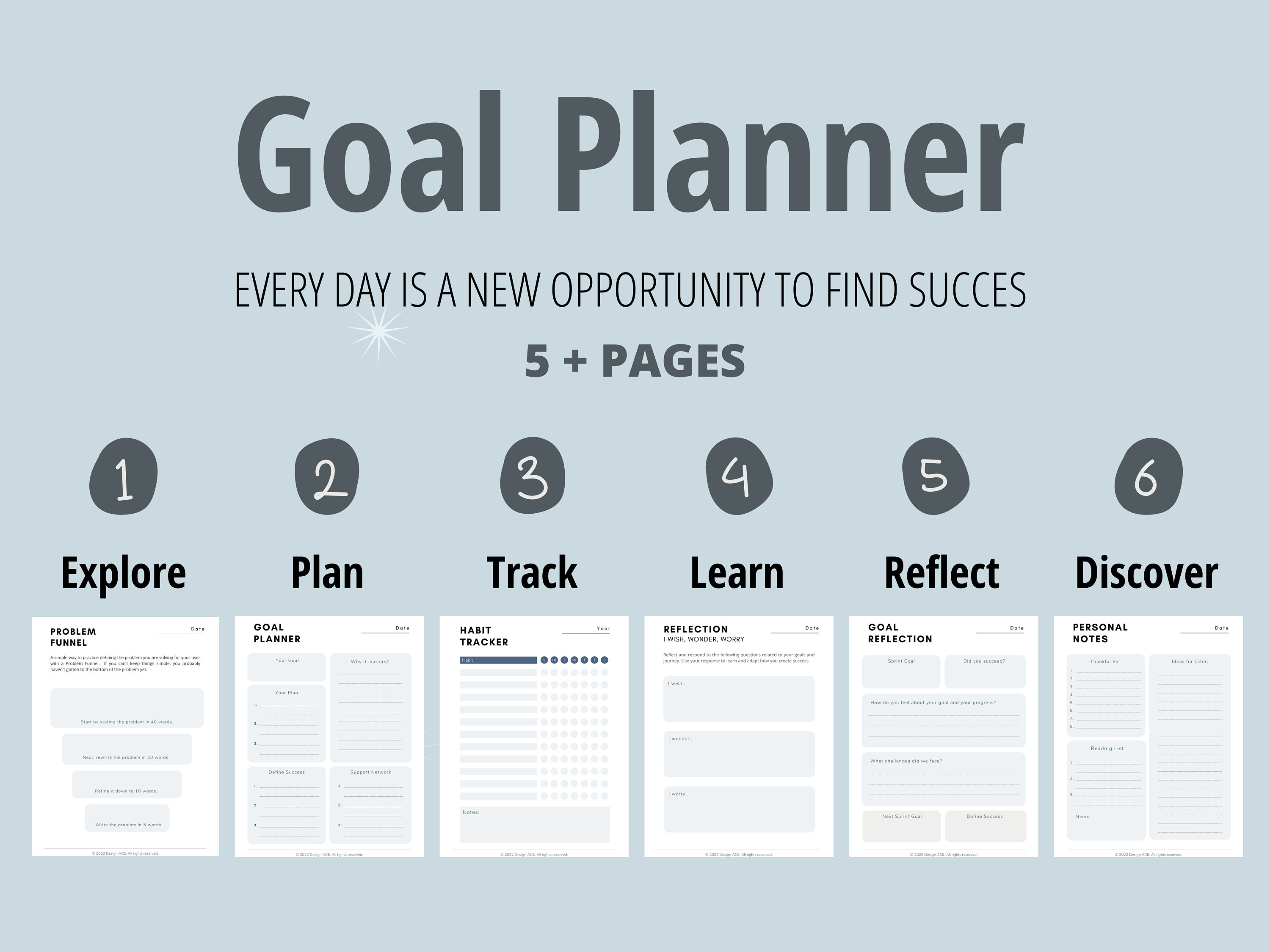 Interactive Goal Planner: Daily SMART Goals & Habit Tracker (printable ...
