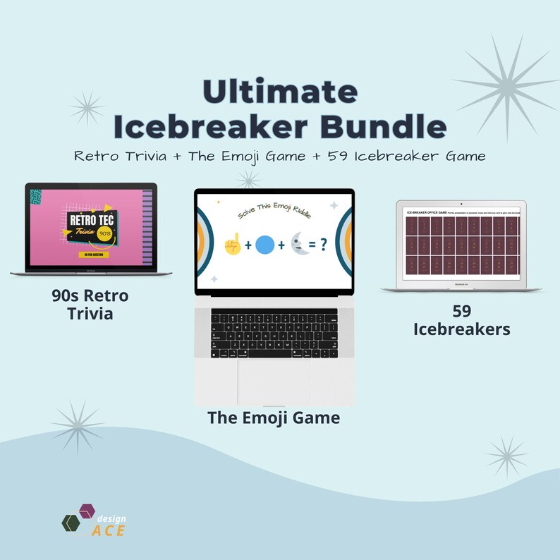 Team Building Icebreaker Games Bundle: Trivia, Emoji Riddles (digital ...