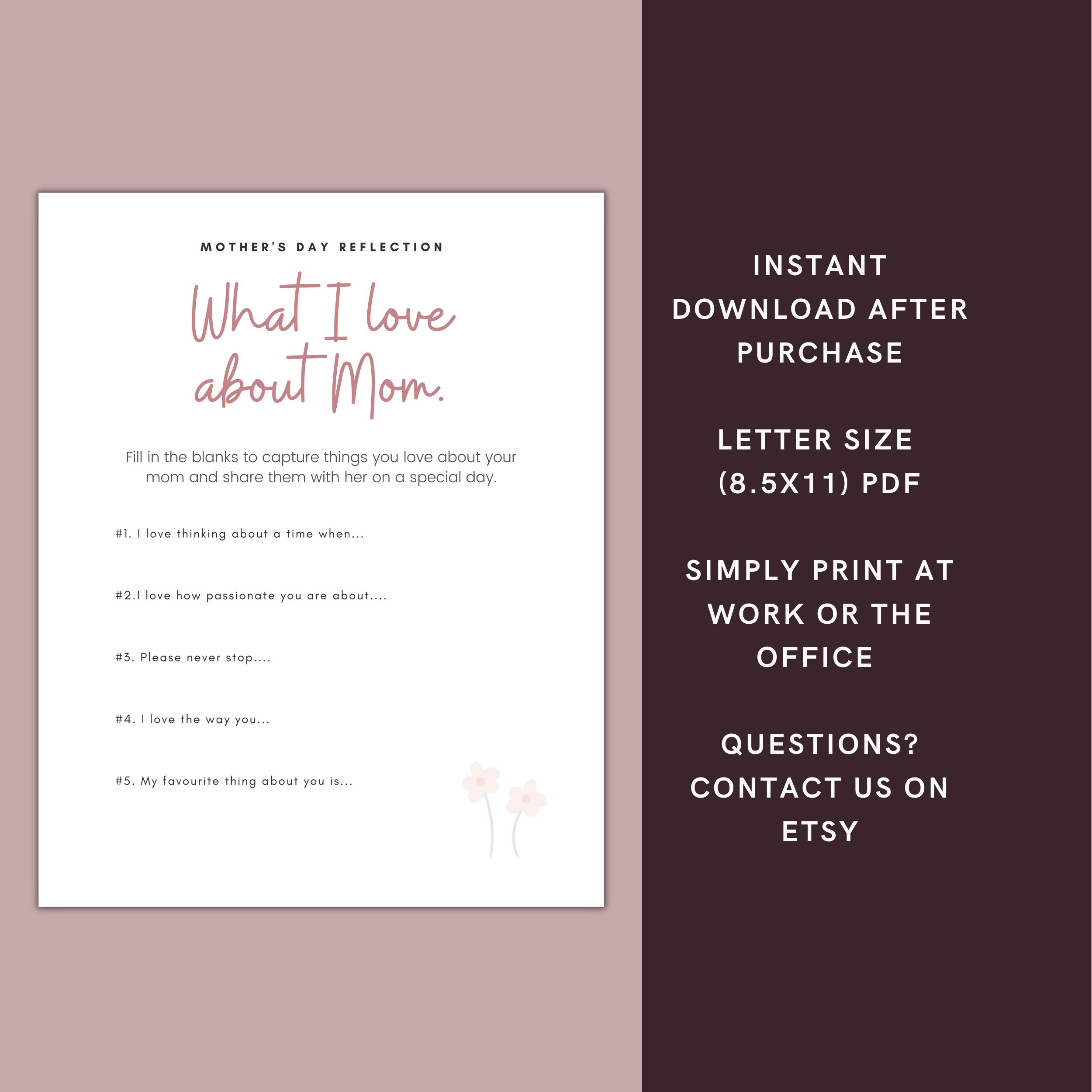 Printable Fill in the Blank Mothers Day Family Game Bundle Mom Bingo ...
