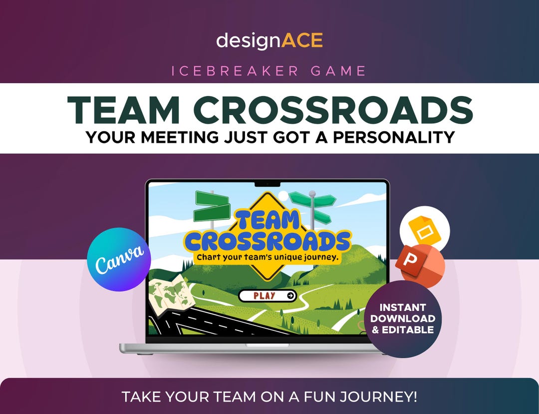 Team Crossroads Icebreaker Game: Interactive Canva Google Slides ...
