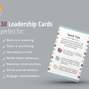 Leadership Cards, 30 Icebreaker Questions to Boost Creativity, Office ...