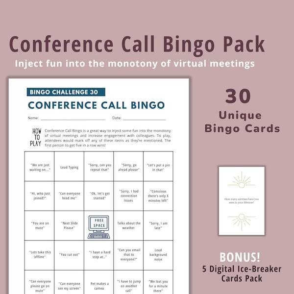 Conference Bingo - Etsy