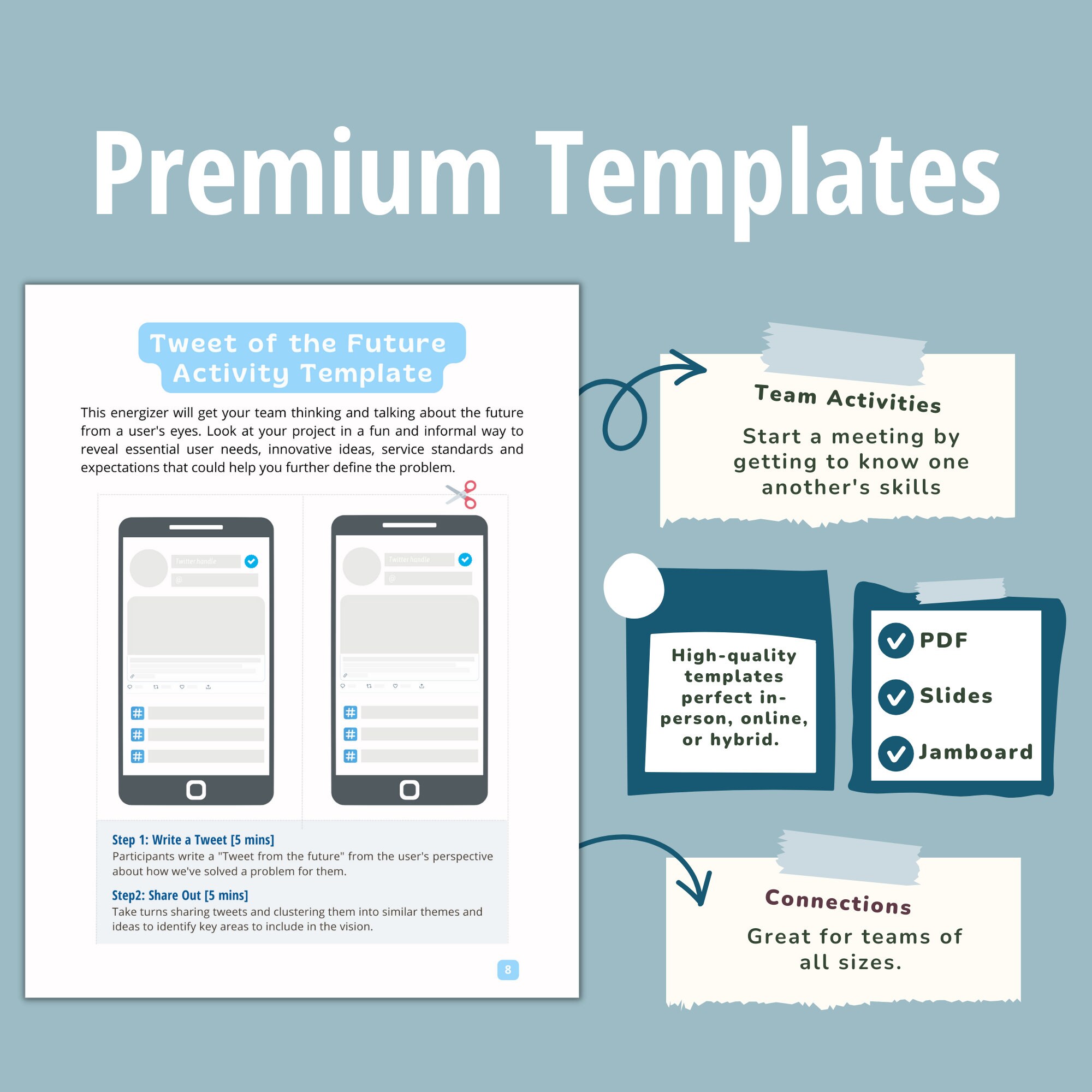 Team Building Activity for Work, Tweet of the Future, Premium Templates ...