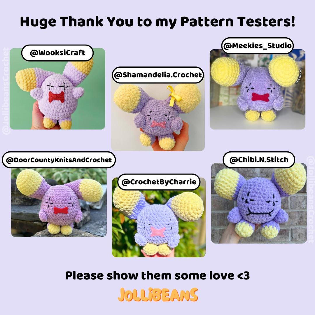 Whisper Rabbit Crochet Poké Pattern | Beginner Friendly, Pocket Monster ...