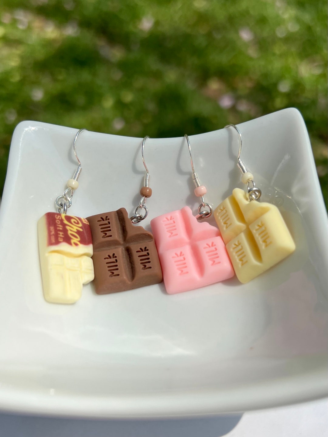 Chocolate Bar Earrings, Chocolate Earrings, Chocolate Accessories ...