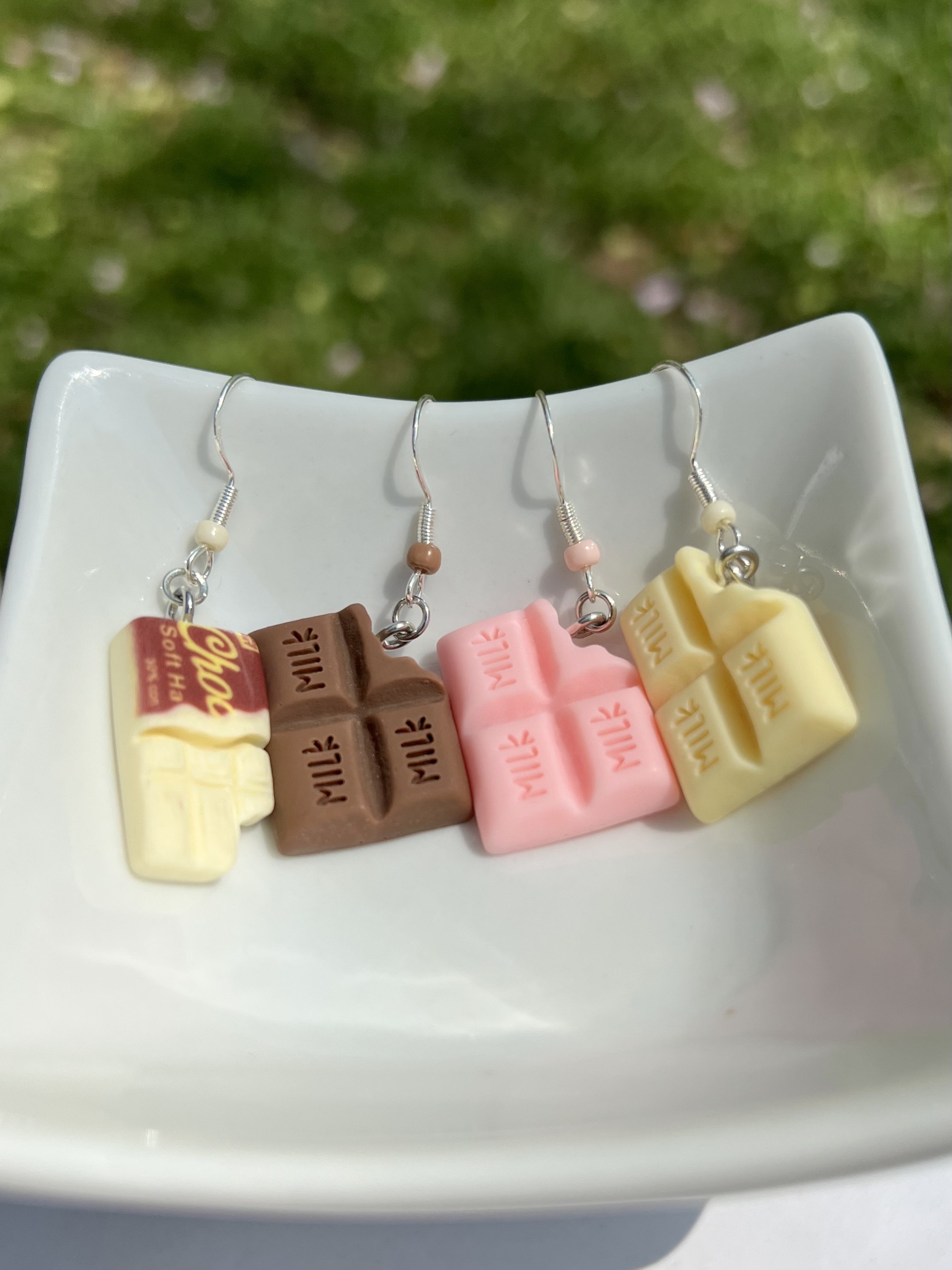 Chocolate Bar Earrings, Chocolate Earrings, Chocolate Accessories ...