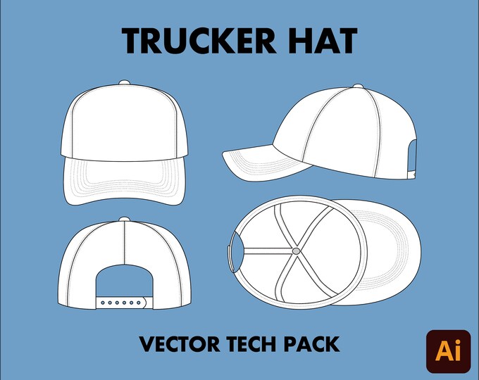Trucker Hat Tech Pack - Etsy Trucker Hat Tech Pack - Etsy