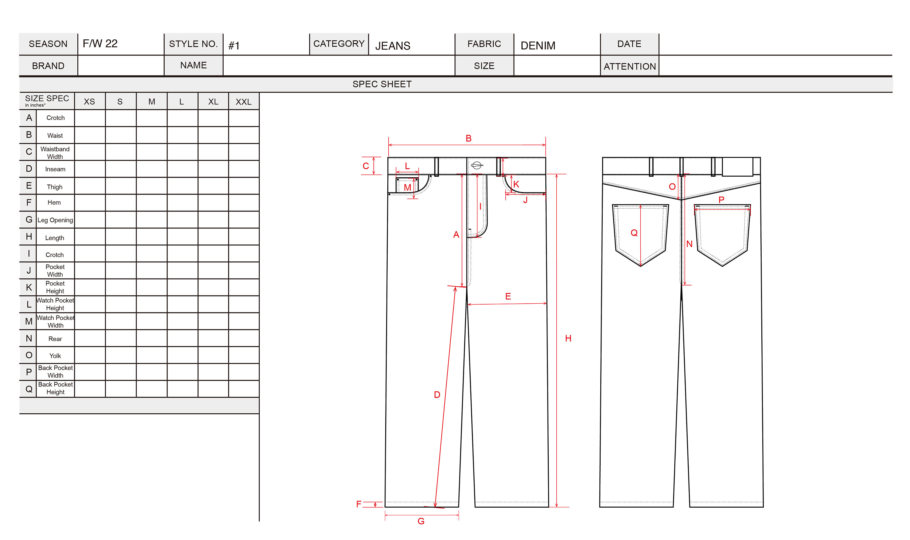 Jeans Tech Pack - Etsy