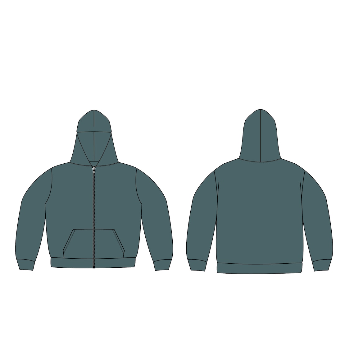 Zipped Hoodie Tech Pack - Etsy