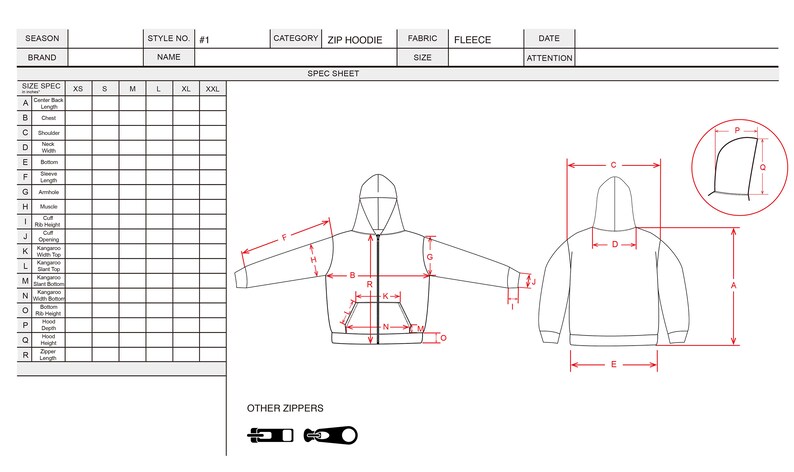 Zipped Hoodie Tech Pack - Etsy