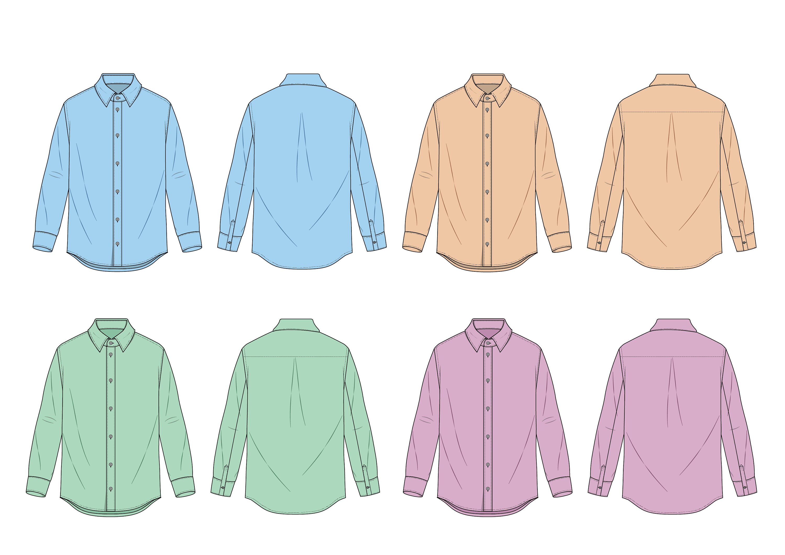 Button up Shirt Tech Pack - Etsy