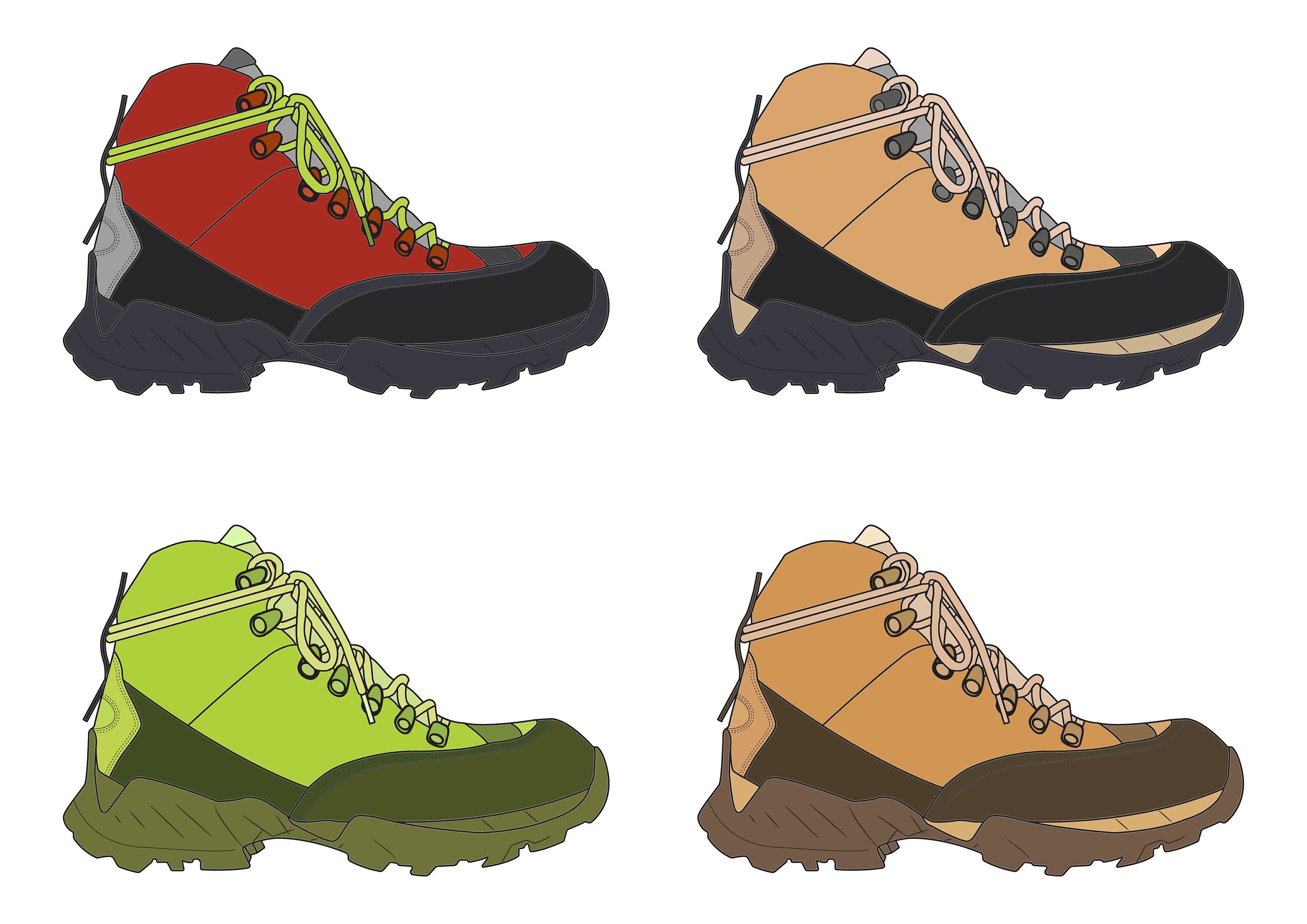 Complete Footwear Tech Pack Walking Shoes, Sneakers, Clogs, Sandals ...