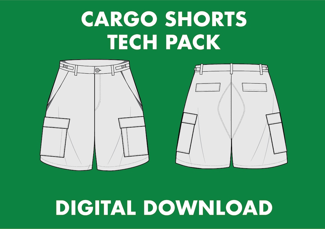 Cargo Shorts Tech Packs - Etsy