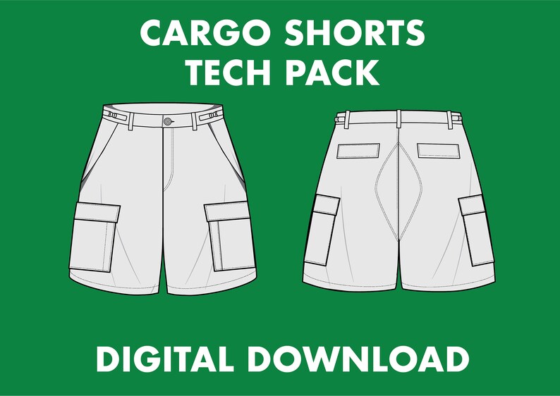 Cargo Shorts Tech Packs - Etsy
