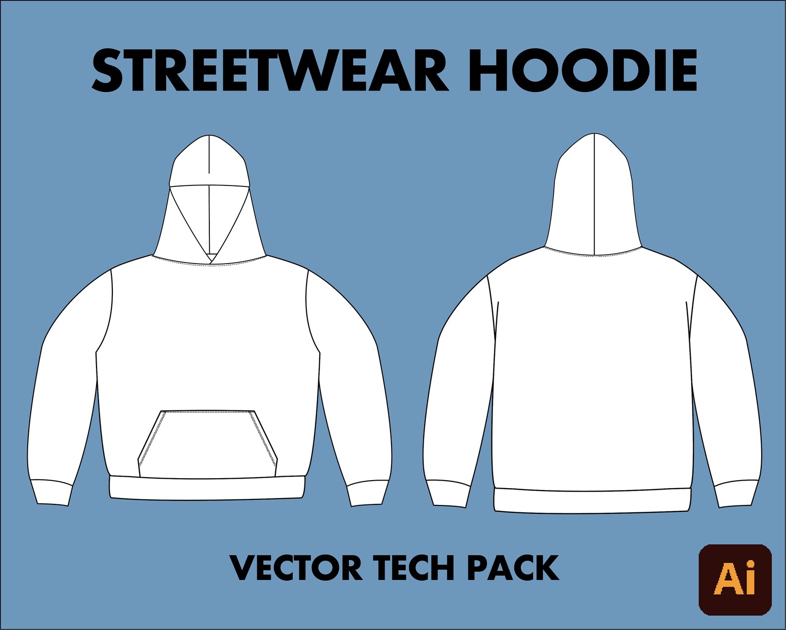 Hoodie Sweater Tech Pack - Etsy