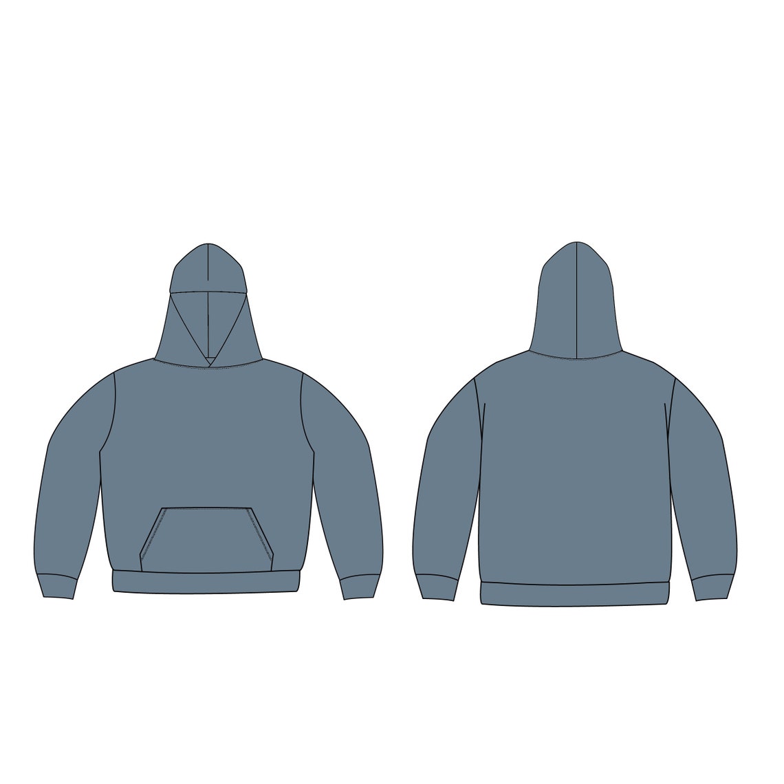 Hoodie Sweater Tech Pack - Etsy