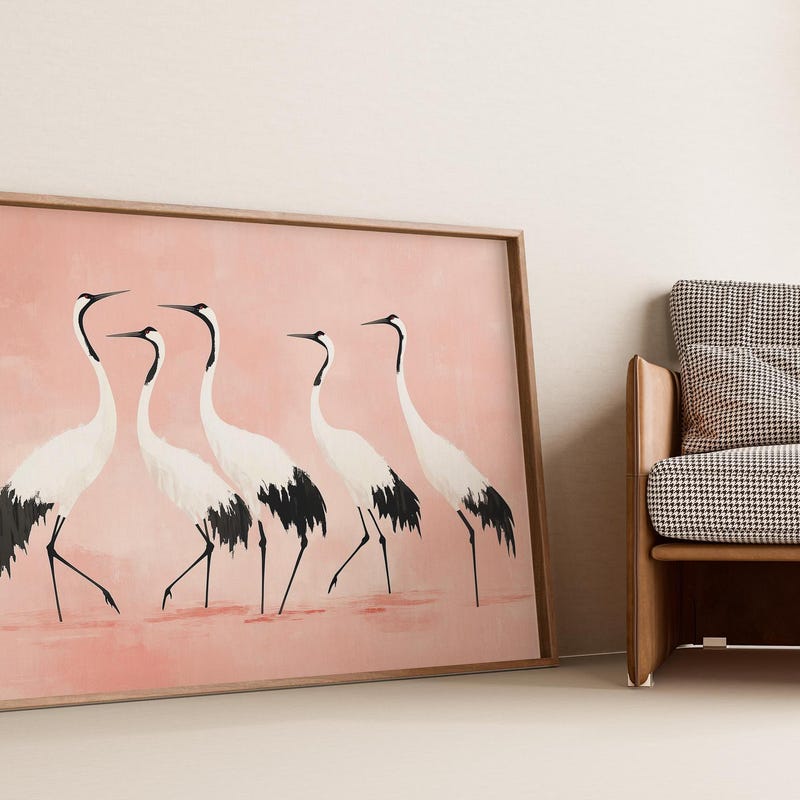Pink Cranes - Etsy