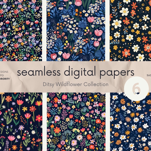Ditsy Floral Wallpaper - Etsy