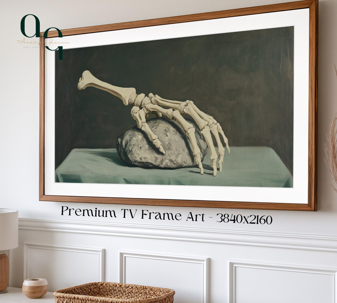 Dark Academia Skeleton Hand Still Life: Samsung Frame TV Art (digital ...