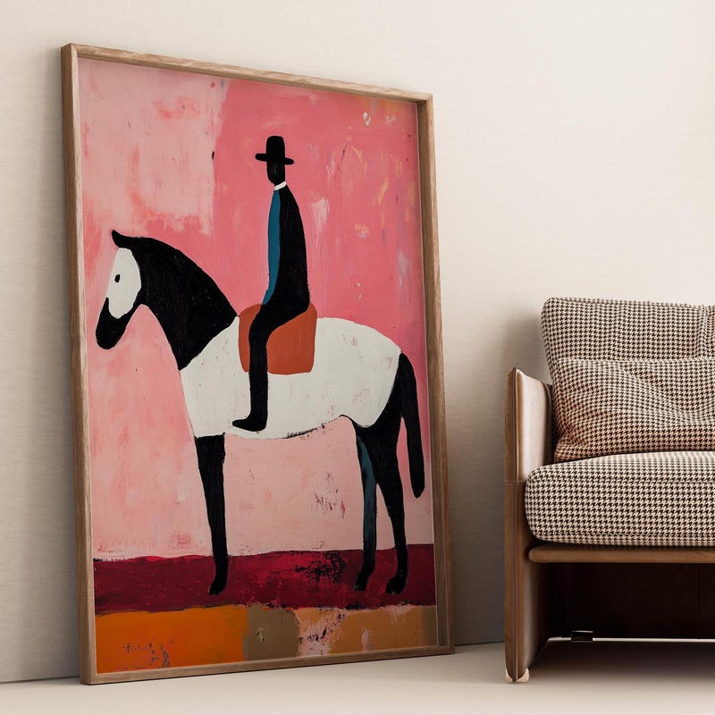 Cool Cowboy Abstract Art - Etsy