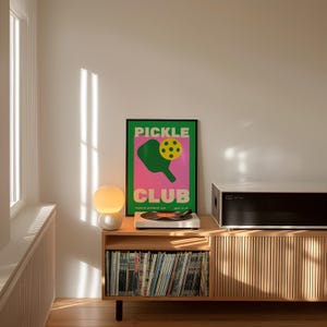 Retro Pickleball Club Poster: Bold Sports Art (digital Download) - Etsy