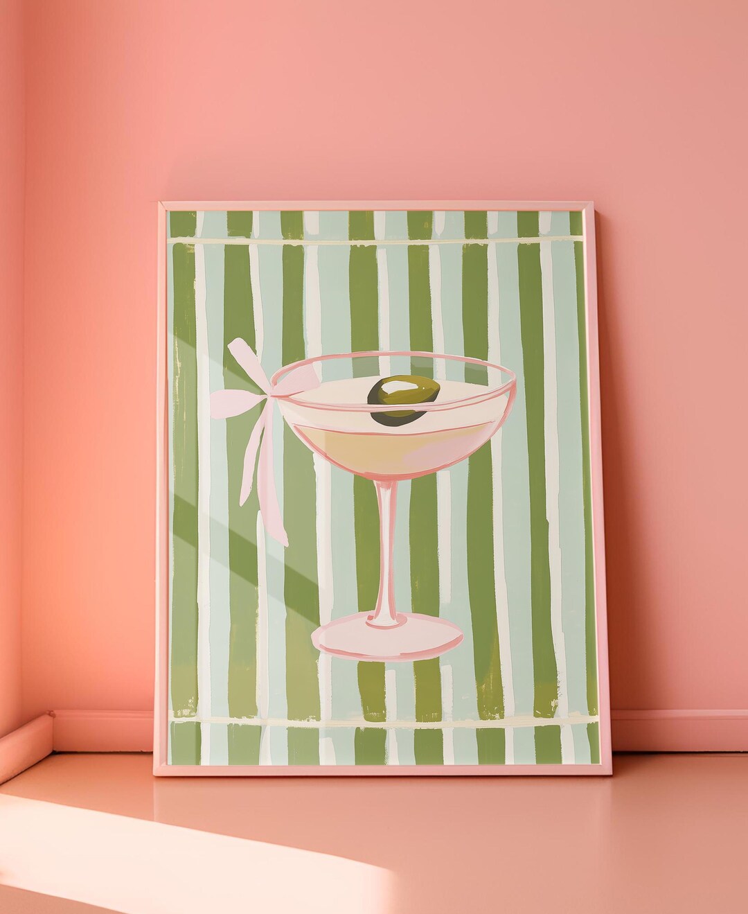 Pink Martini Art Print: Retro Bar Decor (digital Download) - Etsy