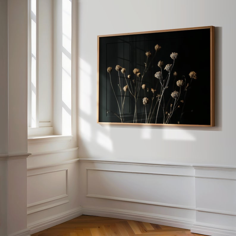 Moody Floral Photography Print: Dark Botanical Wall Art (digital ...