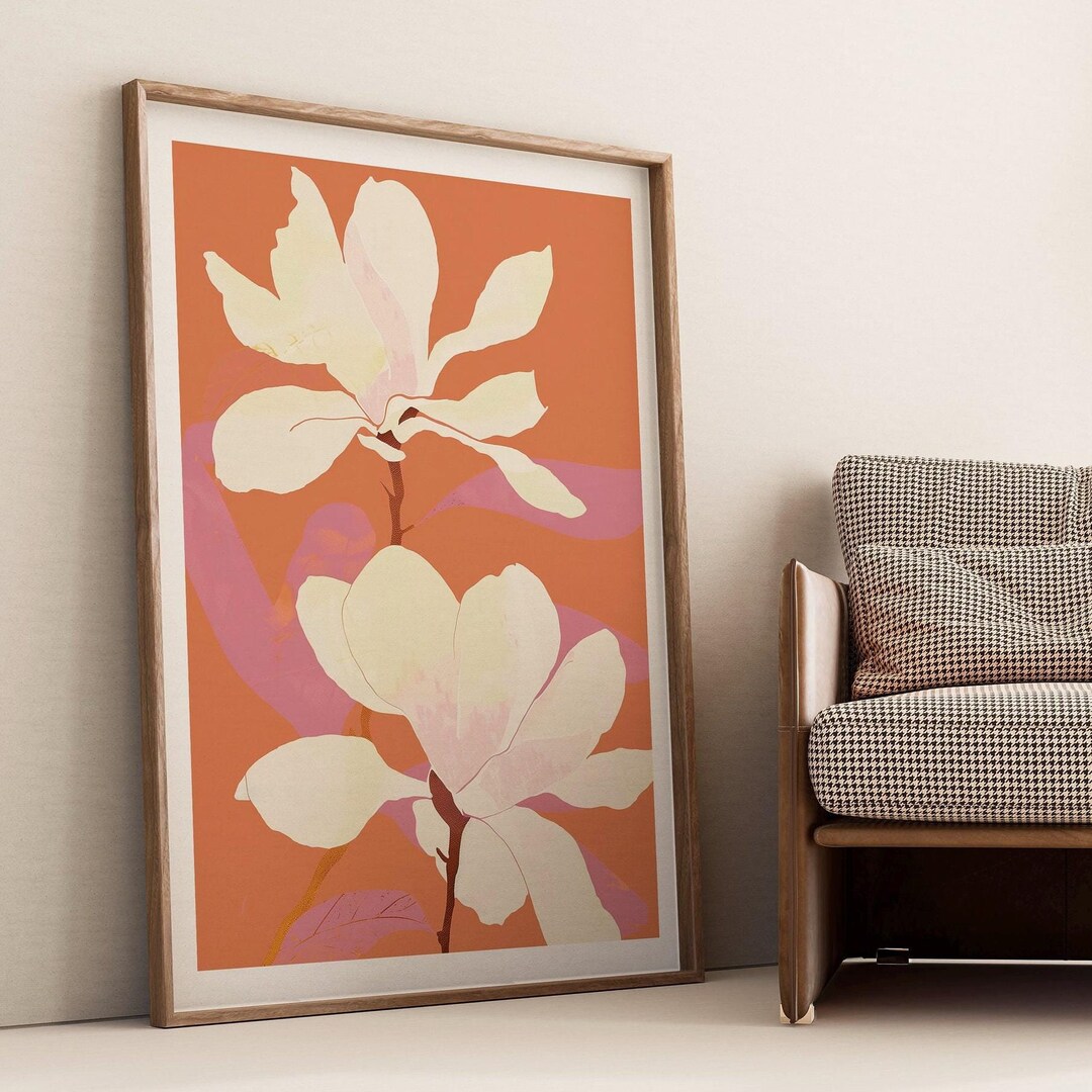 Magnolia Bloom Art Print: Contemporary Floral Artwork (digital Download) - Etsy