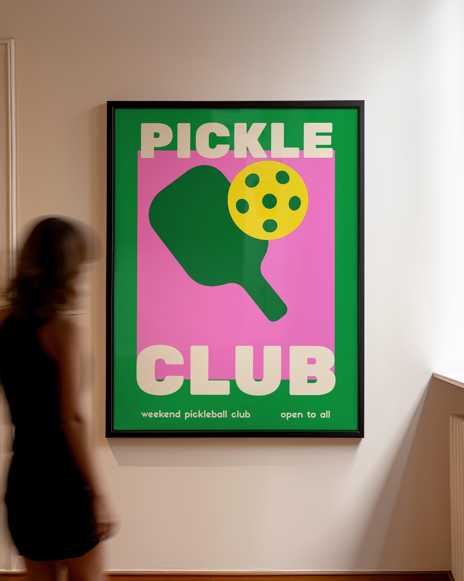 Retro Pickleball Club Poster: Bold Sports Art (digital Download) - Etsy