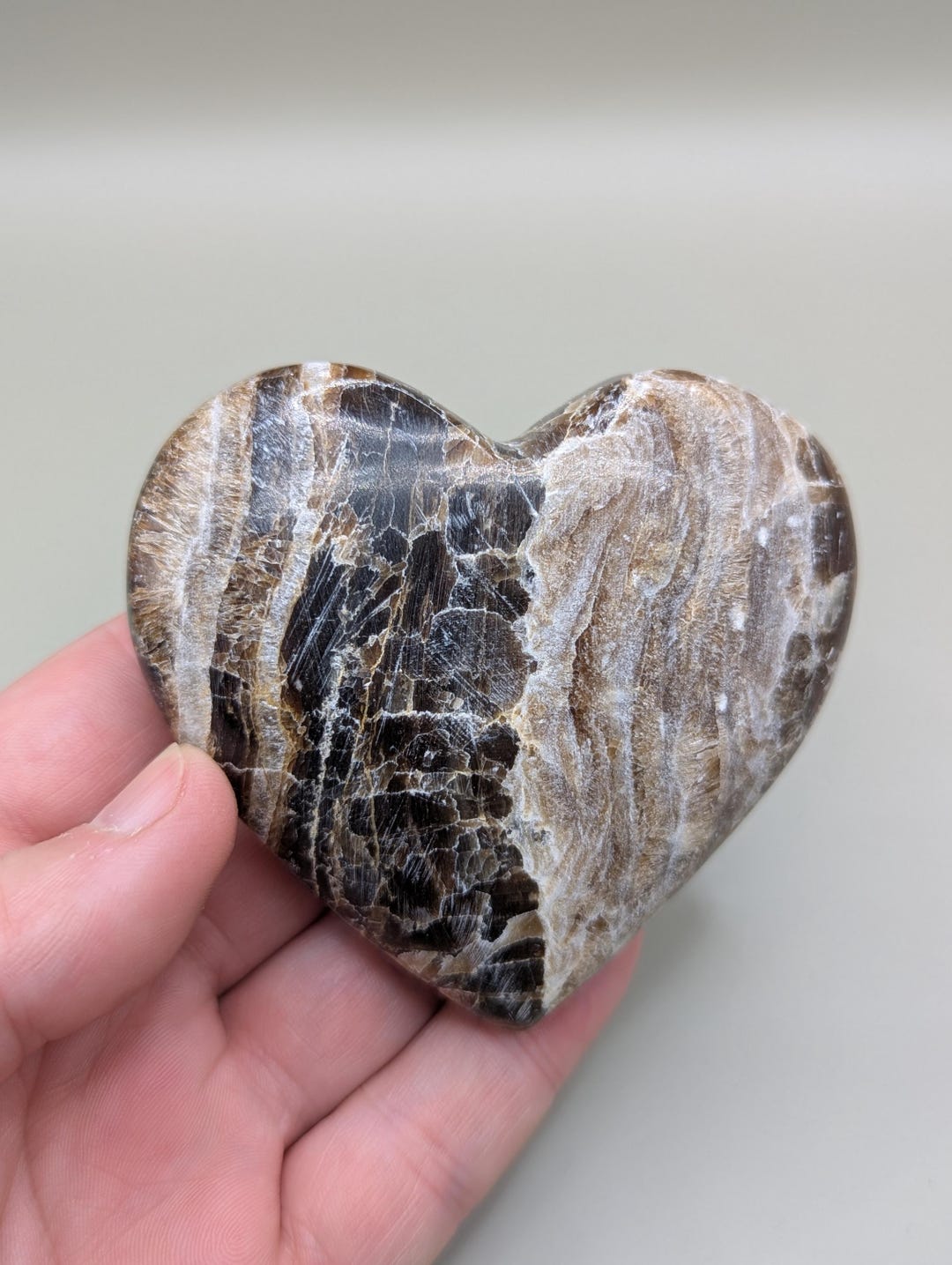 Chocolate Calcite Heart Carving - Etsy