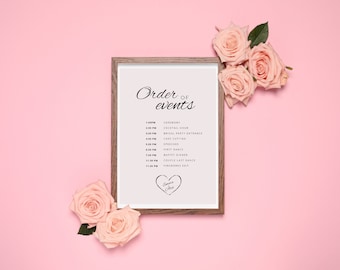 Simple Wedding Order of Events - Etsy