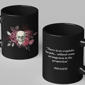 Gothic Edgar Allan Poe Coffee Mug Gift - Dark Beauty and Strangeness in ...