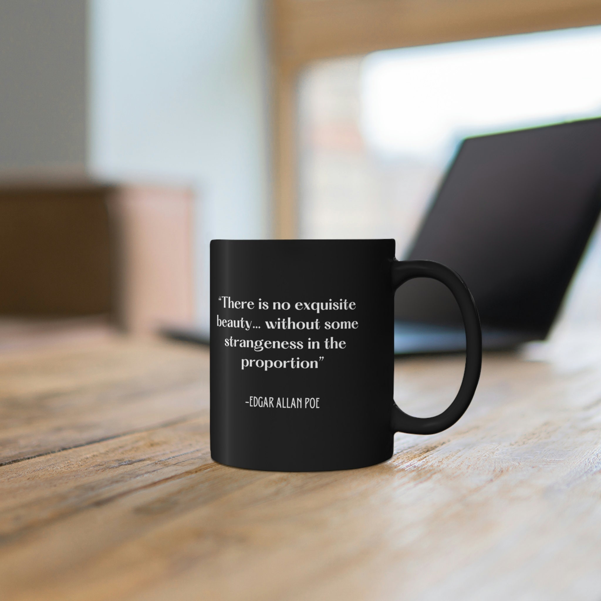 Gothic Edgar Allan Poe Coffee Mug Gift - Dark Beauty and Strangeness in ...