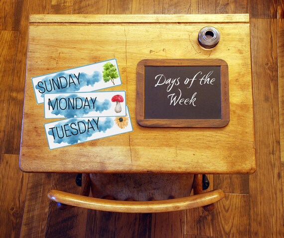 Days of the Week Watercolor Nature Homeschool Resources - Etsy