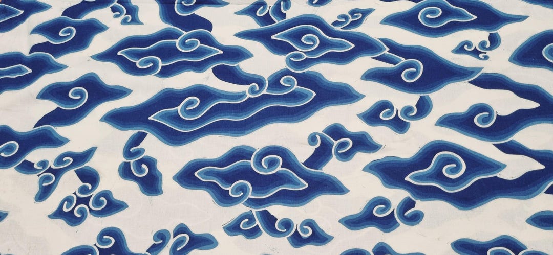 BATIK INDIGO INDONESIA Classic Vintage Indonesia Traditional Fabric ...