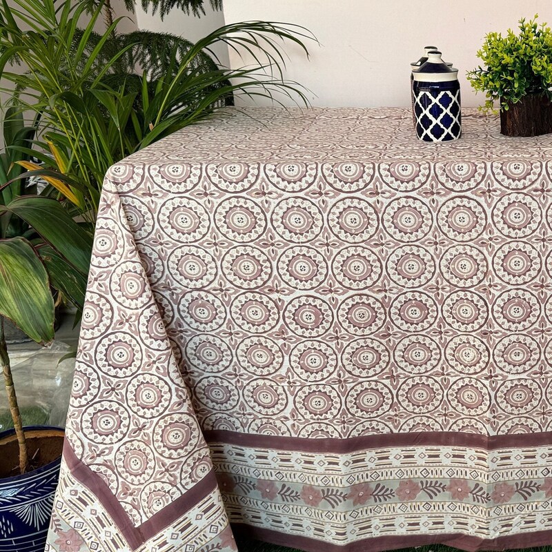 Block Print Tablecloth - Etsy