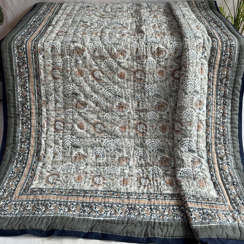 Block Print Quilt - Etsy