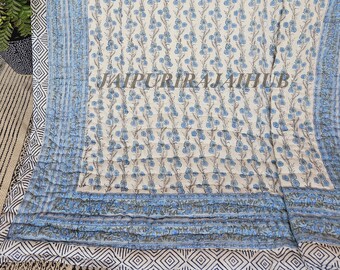 Anokhi Indian Jaipuri Block Print Quilt Printed Reversible Razai Cotton ...