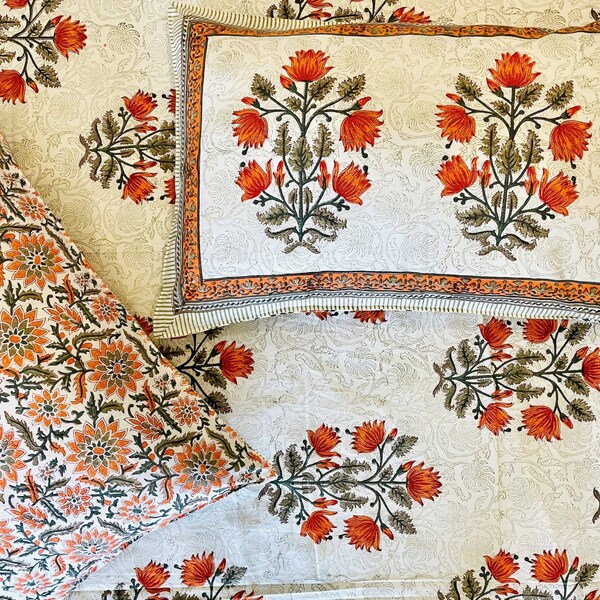 Block Print Bed Sheet - Etsy