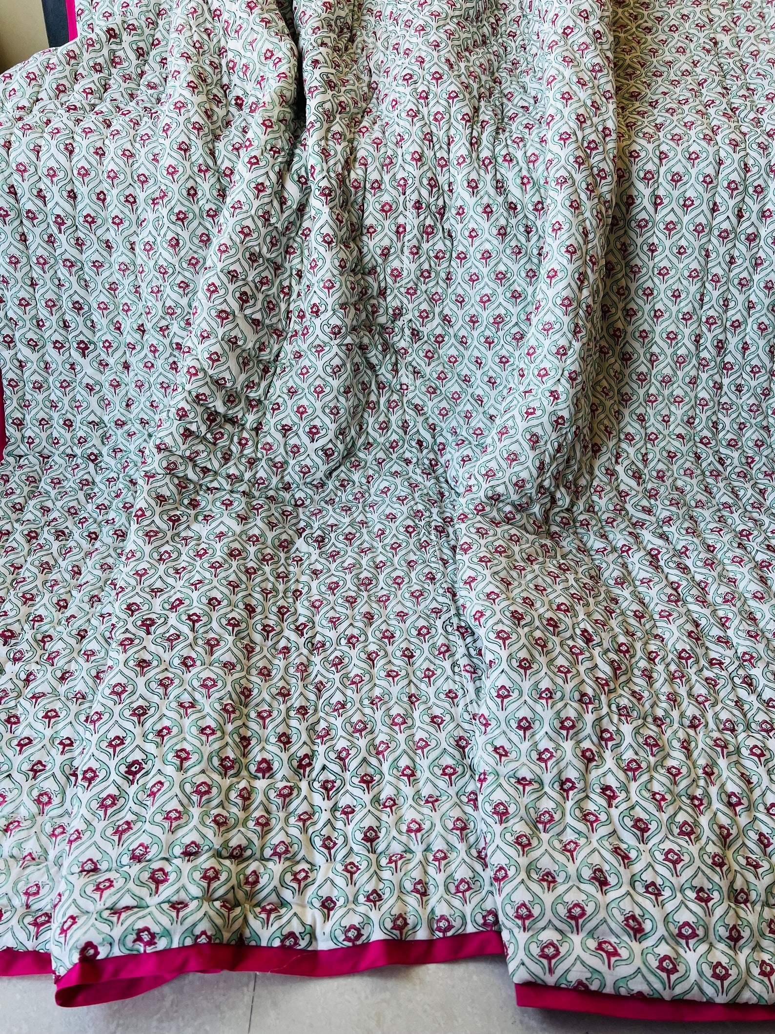 Indian Traditional Hand Block Printed Quilt Hand Made - Etsy