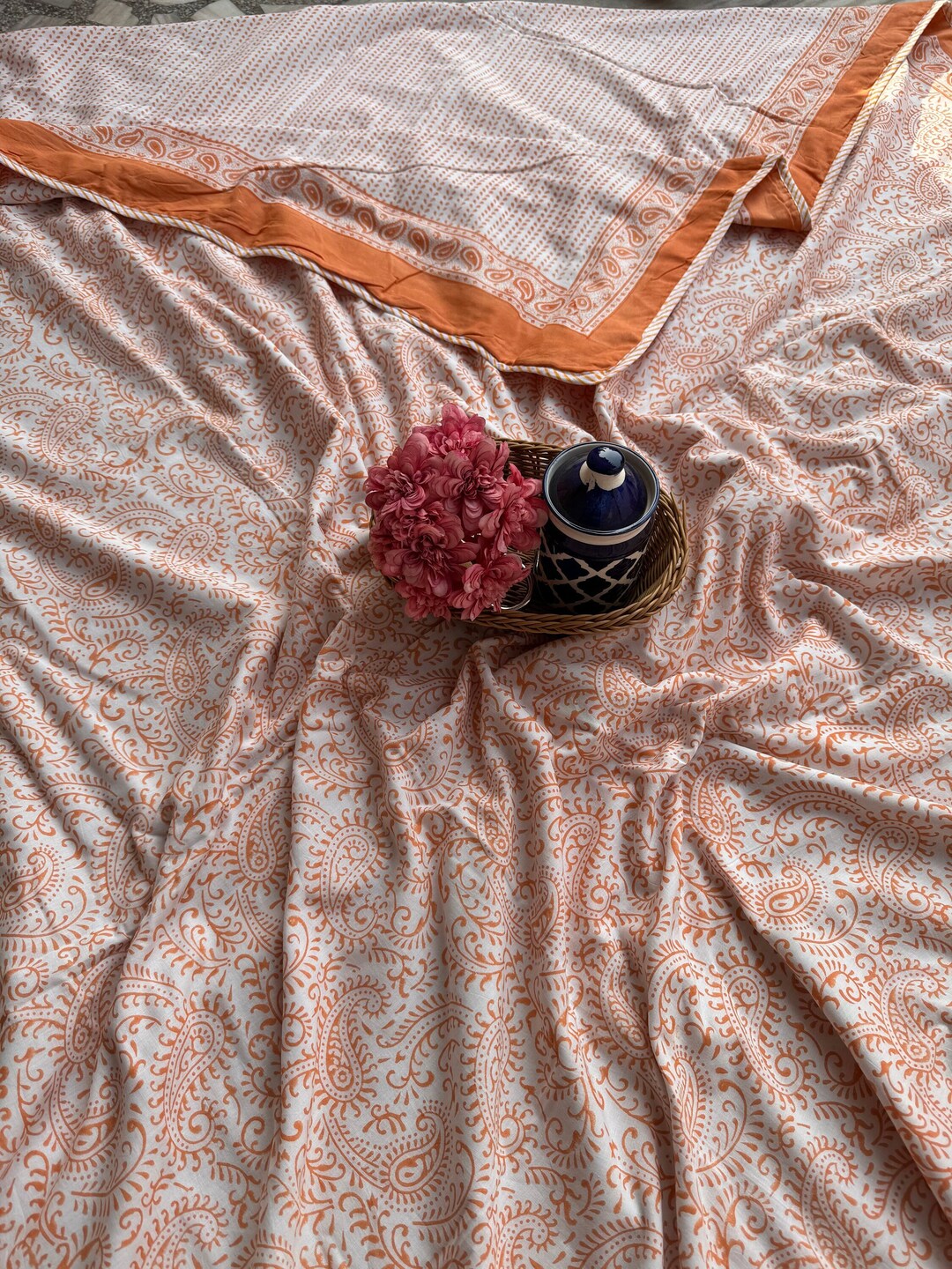 Hand Block Printed Cotton Dohar Soft & Lightweight, Traditional Indian ...