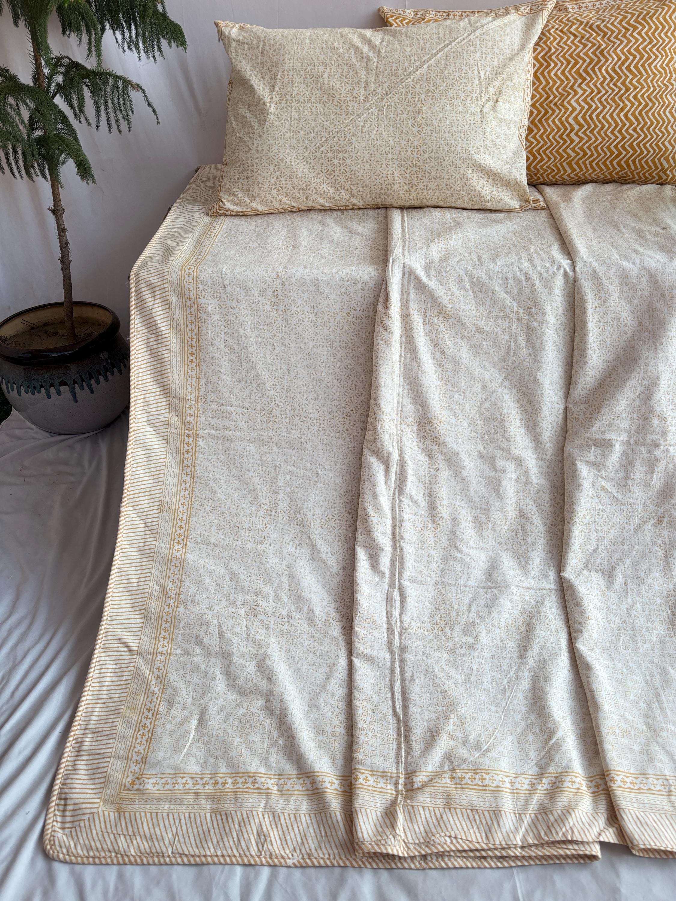 Hand Block Print Dohar Quilt, Indian Cotton Bedspread, Reversible Queen ...