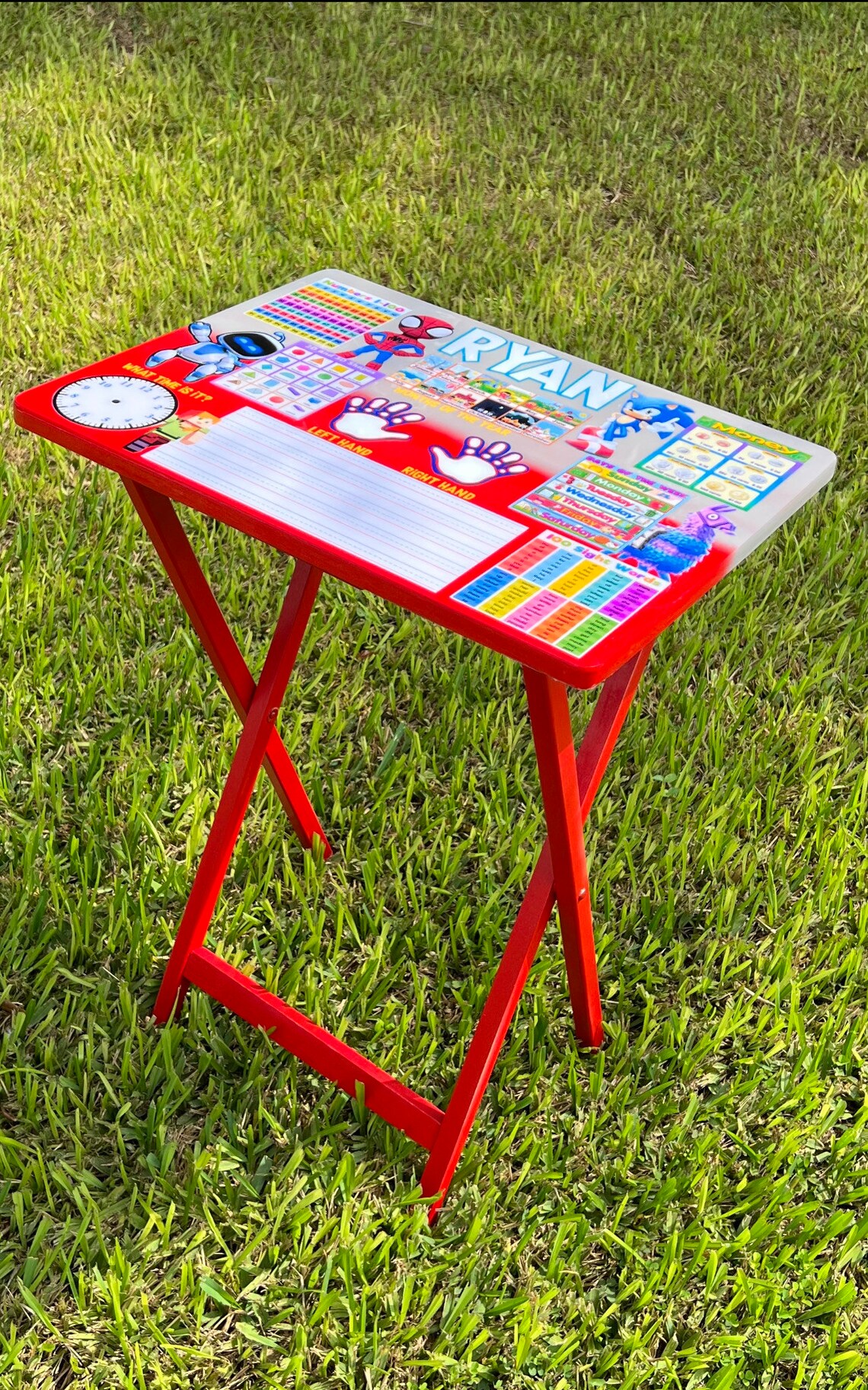 Folding Tray Table Learning Table Custom TV Tray Kids Learning Table ...