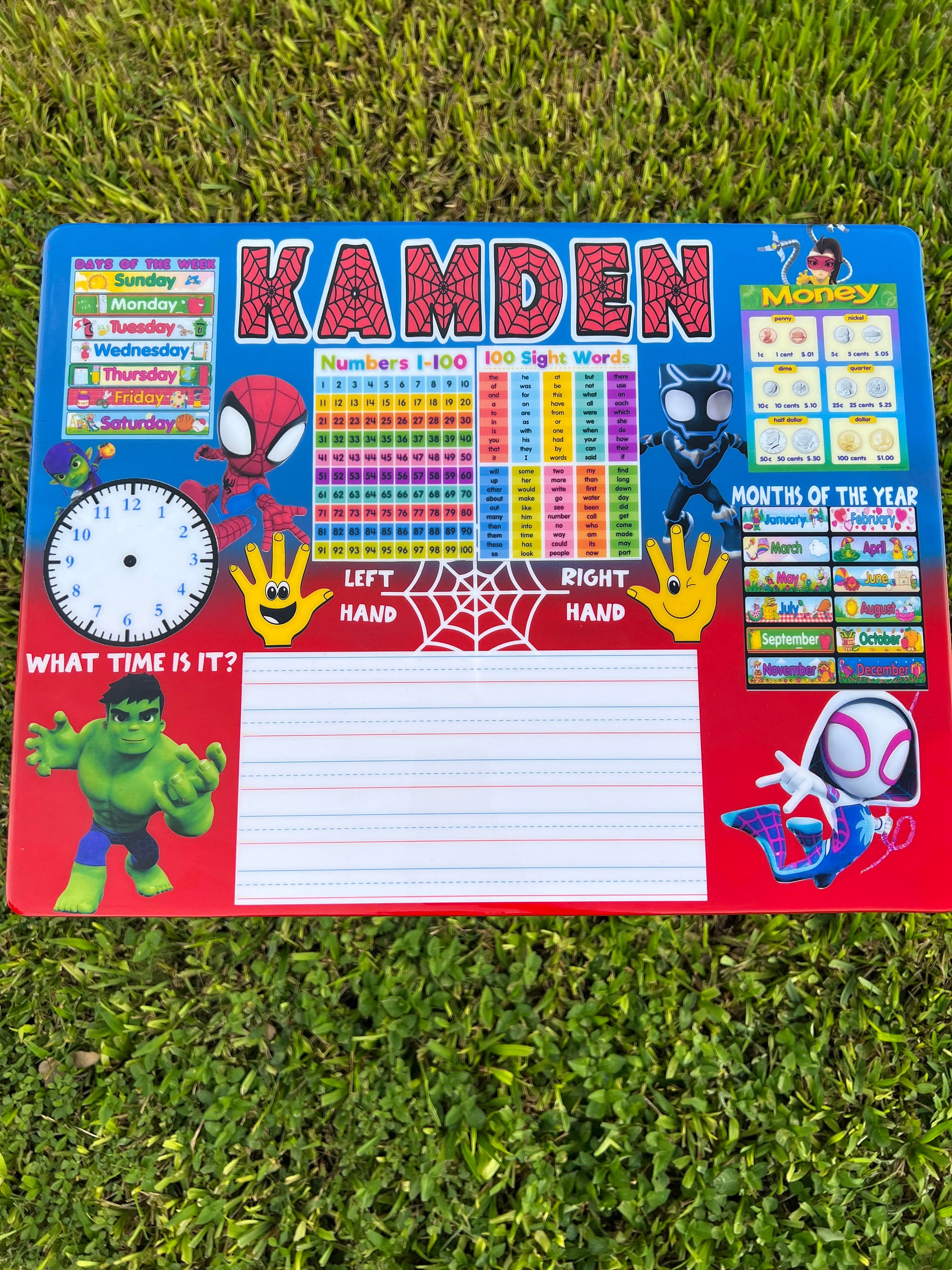 Folding Tray Table - Learning Table - Custom TV Tray - Kids Learning ...